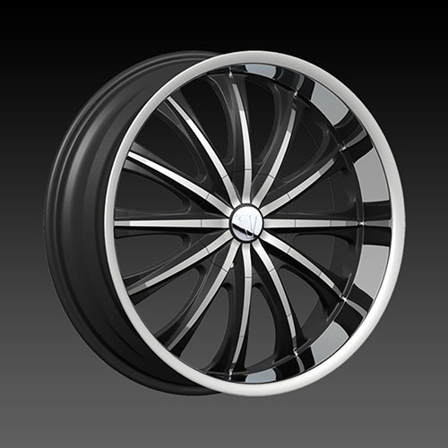 Velocity VW 15 Rims (Black Machined) | 20 X 8.5, 22 X 8, 22 X 9.5, 24 X 8.5