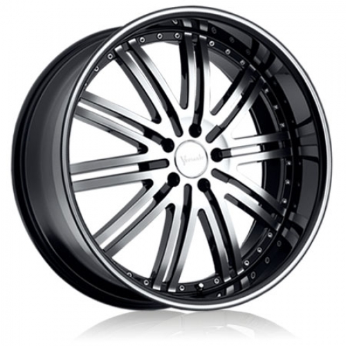 Versante 212 Rims (Black Machined with Machined Lip) | 20 X 8.5, 22 X 9 ...