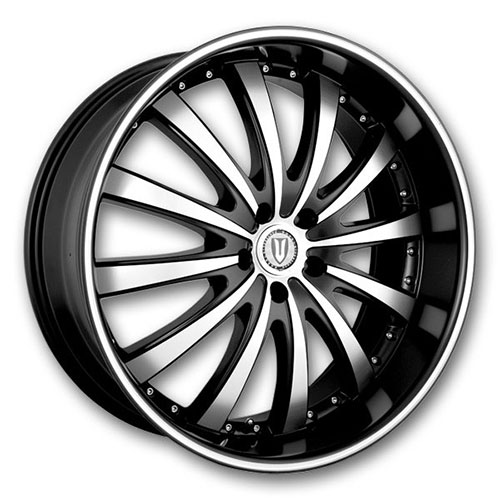 Versante 219 Rims (Black Machined with Machined Lip) | 20 X 7.5, 22 X 8 ...