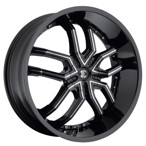 Black Diamond Number 20 22X8.5 Inch Rims (Black Machined) | Black ...