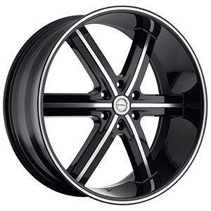Strada Spago 24 X 9 Inch Rims (Black Machined) | Strada Spago Rims