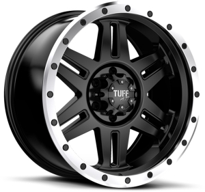 Tuff T-16 17X9 Inch Rims (Satin Black Machined) | Tuff T-16 Rims