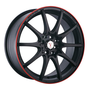 Velocity VW 211 18 X 7.5 Inch Rims (Black with Red Lip) | Velocity VW ...