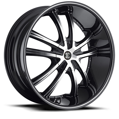 Black Diamond Number 24 22X8.5 Inch Rims (Black Machined) | Black ...