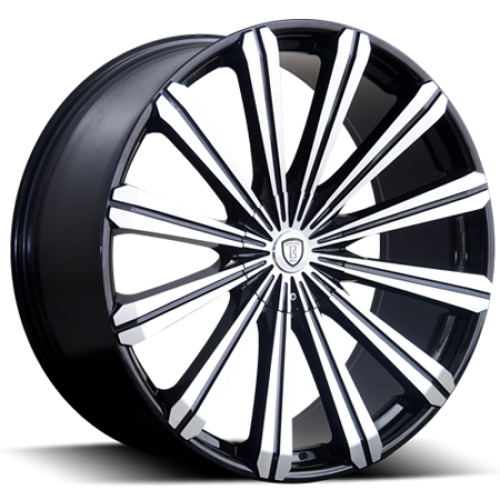 Borghini B18 20X8.5 Inch Rims (Black Machined with Aluminum Cap ...