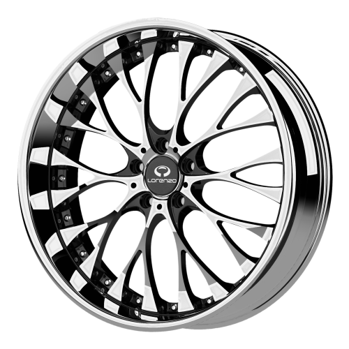 Lorenzo WL27 20 X 8.5 Inch Rims (Chrome Plated With Gloss Black Windows ...