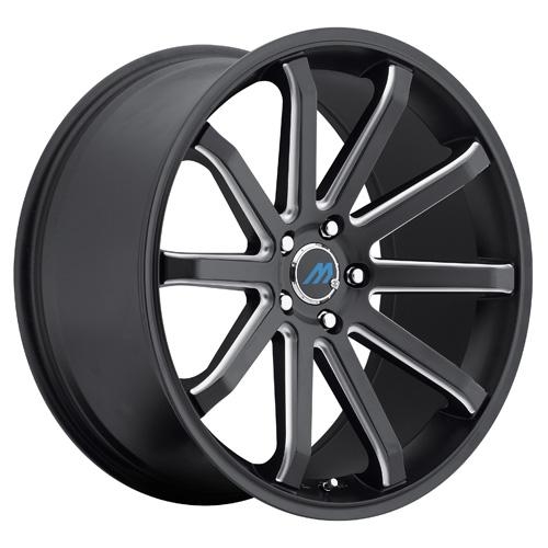 Mach M10 22X10.5 Inch Rims (Satin Black Machined) | Mach M10 Rims