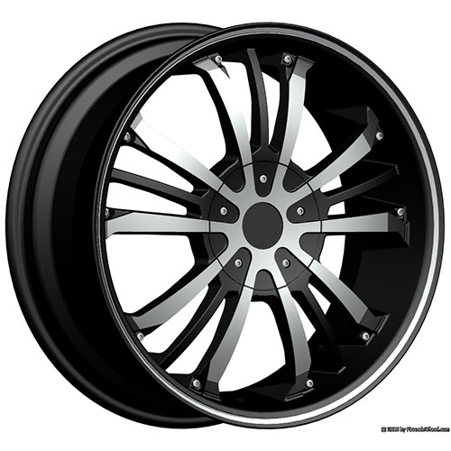 Pinnacle P72 Gunner 20 X 8.5 Inch Rims (Black Machined) | Pinnacle P72 ...
