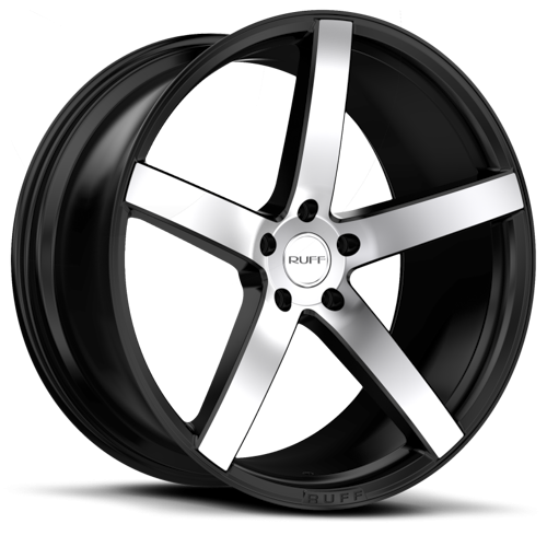 Ruff Racing R1 22 X 10.5 Inch Rims (Satin Black & Machined) | Ruff ...
