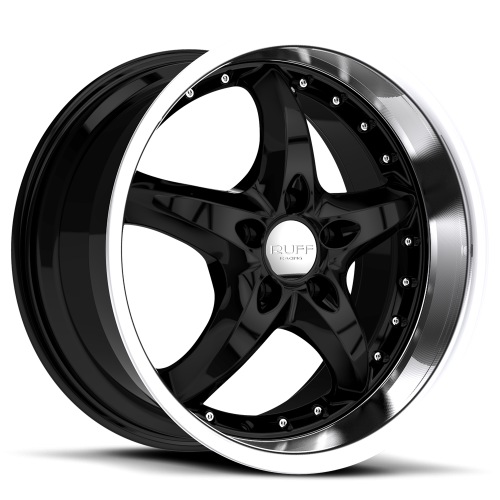 Ruff Racing R280 18 X 8.5 Inch Rims (Gloss Black with Machined Lip ...