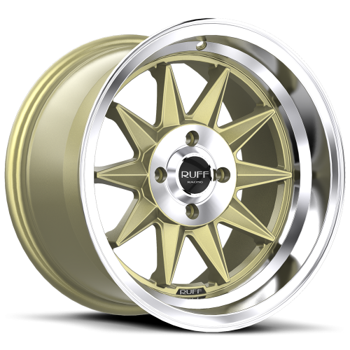 Ruff Racing R358 15 X 8.5 Inch Rims (Gold with Chrome Lip) | Ruff ...