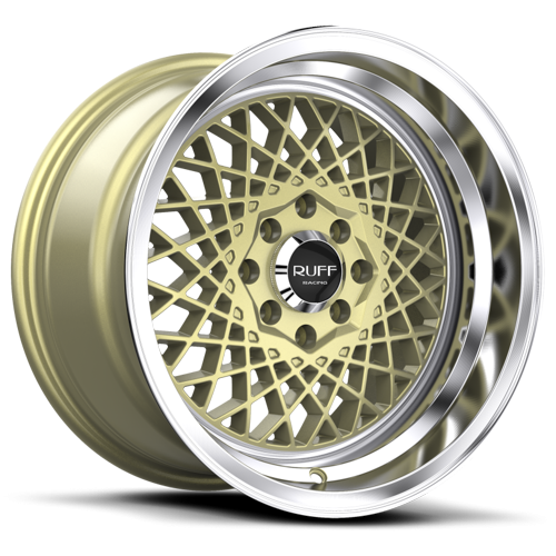 Ruff Racing R362 15 X 8.5 Inch Rims (Gold w/ Machined Lip) | Ruff ...