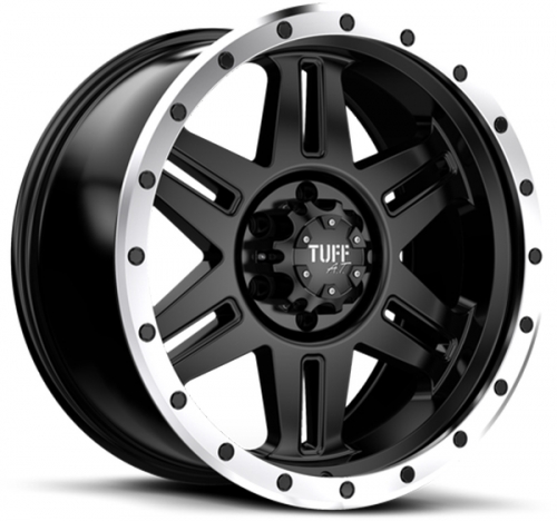 Tuff T-16 22X10 Inch Rims (Satin Black Machined) | Tuff T-16 Rims