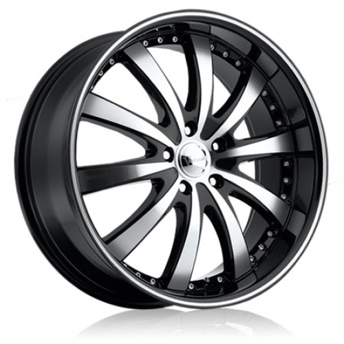 Versante 219 20 X 8.5 Inch Rims (Black Machined with Machined Lip ...