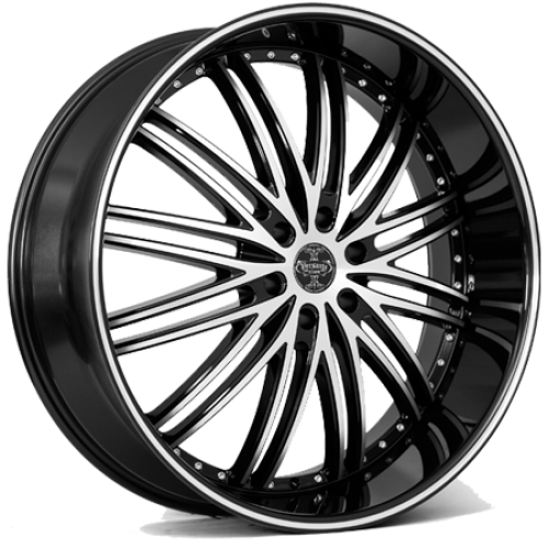 Versante 231 22 X 9 Inch Rims (Black Machined with Machined Lip ...
