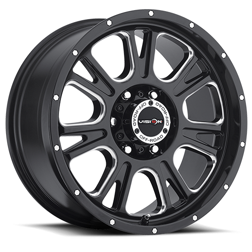 Vision 399 Fury 20 X 9 Inch Rims (Gloss Black with Milled Spoke ...