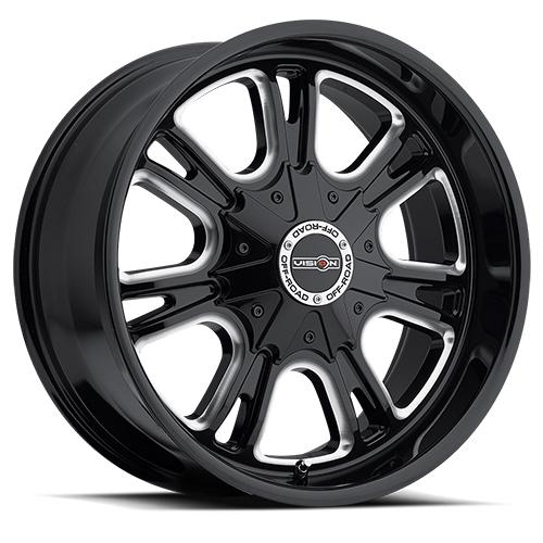 Vision 3992 Storm 20 X 9 Inch Rims (Matte Black with Milled Spokes ...