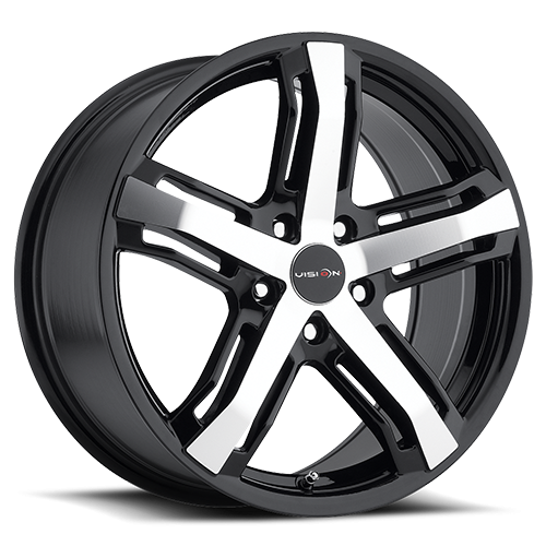 Vision 468 Tsar 16 X 7.5 Inch Rims (Gloss Black Machined) | Vision 468 ...