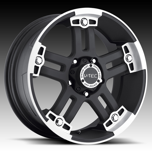 V-Tec 394 WARLORD 17 X 8.5 Inch Rims (Matte Black with Machine Face ...