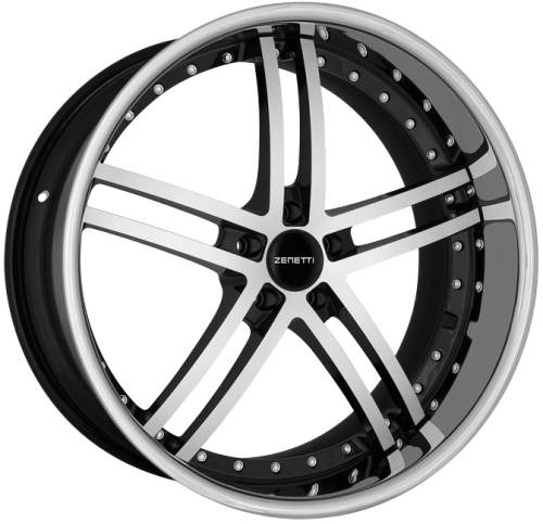Zenetti Bellagio 20X10 Inch Rims (Machined Black Chrome Lip) | Zenetti ...